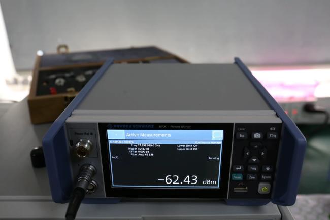 Side view of Rohde & Schwarz R&S NRX showing ports