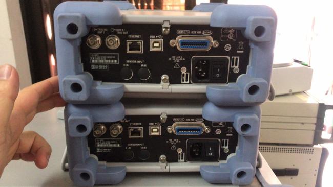 R&S NRT2 power meter rear panel interface connections