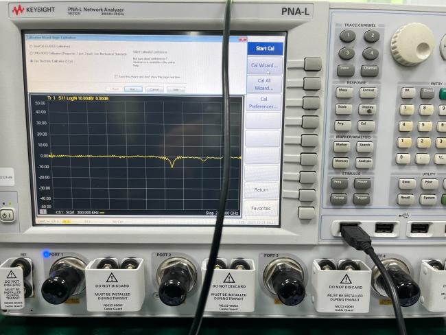 Agilent Keysight N5232A Network Analyzer side view