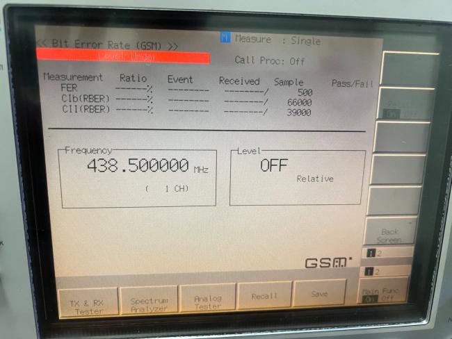 Anritsu MT8801B rear panel connections