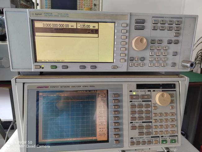 Advantest R3767CH Vector Network Analyzer rear panel view