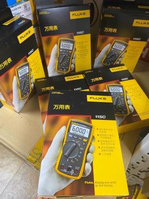 Cina Multimetro Digitale True-RMS Fluke 115/115C 600V 10A 6000 Conte Display LCD Retroilluminato CAT III 600V Batteria 9V. in vendita