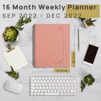 China Custom Academic Planner Wirebound 100GSM Ivory Paper 22-23 Pink Weekly Planner for sale