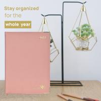 China Academic Planner Pink Vertical Layout 8.27x9.84 Inch 12 Month with Quick Search for sale