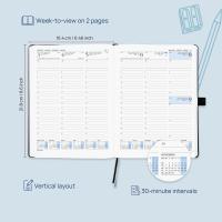 China FSC Certified Paper Medium Academic Planner Vertical Weekly Layout 80GSM for sale
