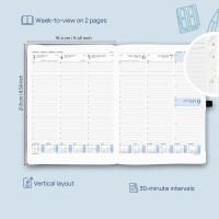 China C8LK7 Eco Friendly Academic Planner 2023 7.75x6.5 Navy Blue Vertical Layout for sale