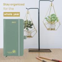 China Light Green Hardback Mini Weekly Planner 4.3x6.4 Inch Vertical Inner Pages for sale