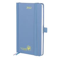 China Hardcover Tiny Pocket Planner 2023 Vertical Layout Light Blue 3.4x6.3 Inch for sale