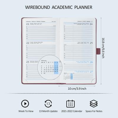 China PU Leatherette Vertical Weekly Planner With Daily Schedule 2023 2024 for sale