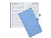 China Custom Hardshell Spiral Bound Academic Planner Dusty Blue 4.25x6.75 for sale