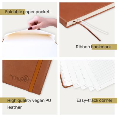 Cina Marrone 6.5''X8.5'' Agenda settimanale 12 mesi personalizzata 2023 Schede mensili con copertina morbida in vendita