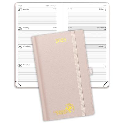 Cina Pianificatore accademico personalizzato da 4,25x6,75 pollici Mini Calendario personale 2023 Planner in rosa in vendita