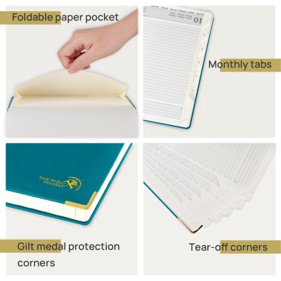 China Pacific Green Executive Daily Planner 2023 , Customization A5 Daily Schedule Planner à venda