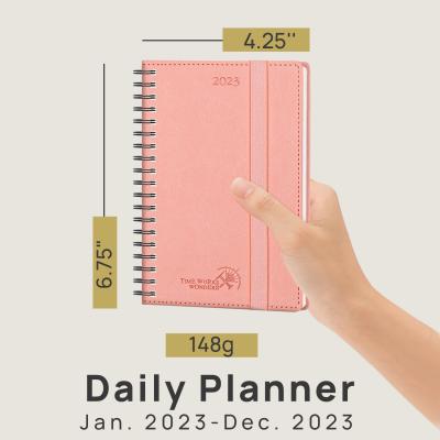 Cina Mini Size Spiral Agenda Pink 2023 Weekly Planner , Daily Weekly Planner 2023 2024 in vendita
