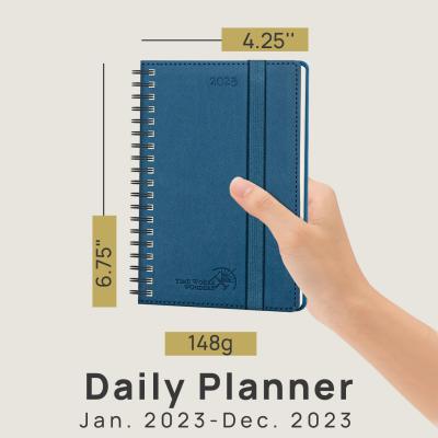 Cina Night Blue 2023 Weekly Planner , Spiral Daily Weekly Planner FSC Paper Monochrome Pages in vendita