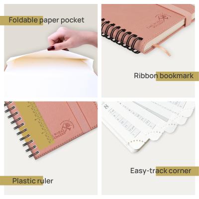 Cina Mini Size Spiral Agenda Pink 2023 Weekly Planner , Daily Weekly Planner 2023 2024 in vendita