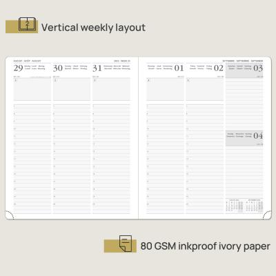 Cina Pacific Green 2023 Weekly Planner Vertical Layout Monthly Weekly Plan On 2 Pages Large in vendita