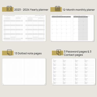 Cina Pacific Green 2023 Weekly Planner Vertical Layout Monthly Weekly Plan On 2 Pages Large in vendita