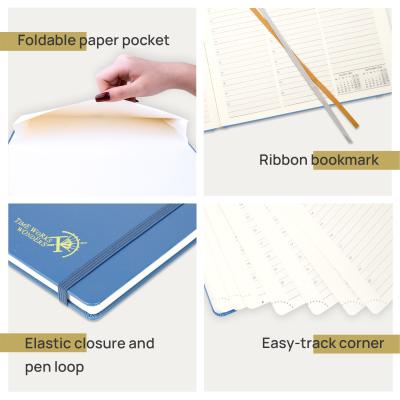 Cina Light Blue 2023 Daily Planner Page A Day Schedule Quick Search Corners Hardcover in vendita