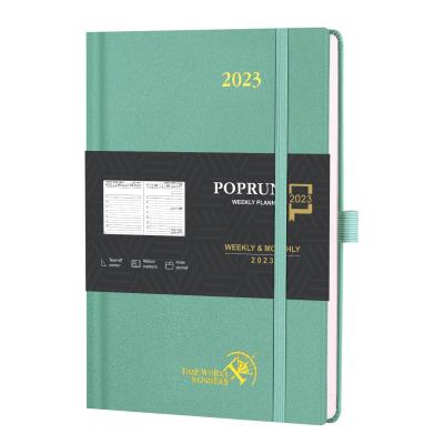 China Midnight Green ODM OEM Student Weekly Planner Hardback Paper Easy Track Corners for sale