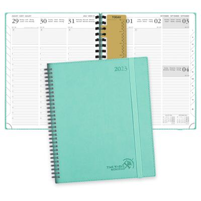 Cina Green Color ECO Friendly Academic Planner , Poprun Large Size 2023 Custom Planner in vendita