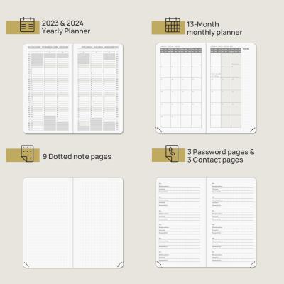 Cina Easy Track Corner POPRUN Custom Diary Planner , 2023 Pocket Size Weekly Planner in vendita
