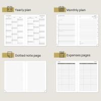 China POPRUN A5 Hardcover Academic Planner 2023-2024 160 Pages Daily Weekly Monthly for sale