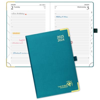 Cina Custom Academic Planner 80gsm Ivory Paper PU Hardcover Students Daily Planner in vendita