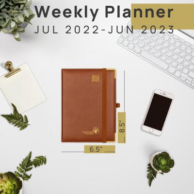 China Wekelijks Ontwerpers 22-23 Bruin Verticaal schema met Programma en gemakkelijk-Spoorhoeken Per uur Te koop