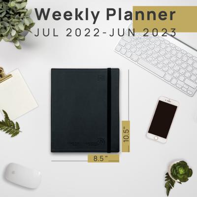Cina Agenda settimanale con copertina morbida 2023 carta avorio nera 100 g/mq in vendita