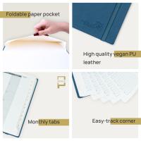 China Softshell Spiral Large Academic Planner A4 8.5x10.5 Inch Night Blue Customizable for sale