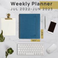 China Softshell Spiral Large Academic Planner A4 8.5x10.5 Inch Night Blue Customizable for sale