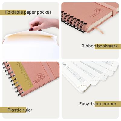 Cina Carta resistente dell'inchiostro di rosa 4.25x6.75inch Mini Agenda settimanale 80g in vendita