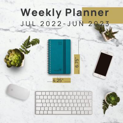 Cina Copertura molle blu Wirebound di Mini Agenda settimanale Customized Pacific in vendita