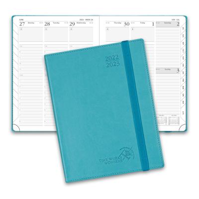 China A5 Size Turquoise Medium Academic Planner Customization Support for sale
