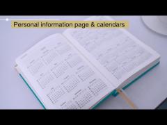 365 Days 80gsm Paper A5 Green Daily Planner 2023 Customization Daily Schedule