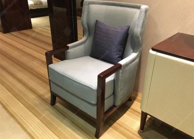 China Elegant Wooden Style Hotel Room Chairs High Density Foam Environment - Friendly for sale
