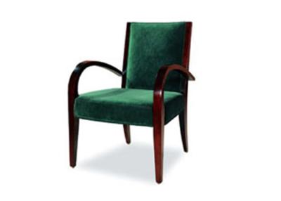 China Comfortable Curved Leather Reception Chairs , Solid Wood Reception Office Chairs for sale