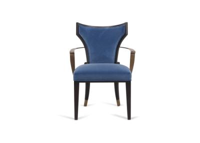 China Blue Fabric Hotel Bedroom Chairs , Wooden Frame Conference Hotel Desk Chairs for sale