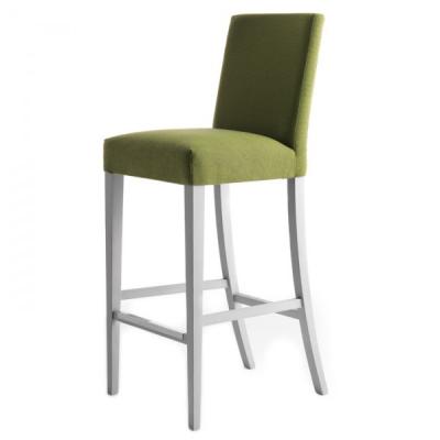 China Hotel Fabric Commercial Bar Furniture Breakfast Bar Chairs Solid Wood Frame for sale