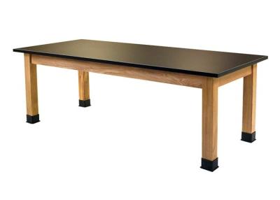 China Square Wooden Hotel Writing Desk Black Lacquer 0.5mm Natural Wood Veneer Durable for sale