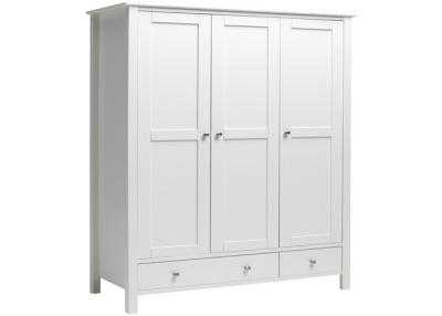 Cina Gabinetto bianco su misura del guardaroba di stile moderno, guardaroba fissato al muro domestico di legno/dell'hotel in vendita