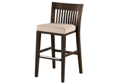 China Modern Solid Wood Commercial Bar Furniture Bar Stools With Back 480 * 520 * 1100mm for sale