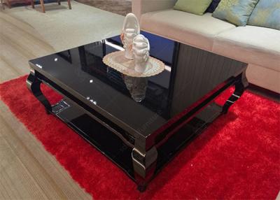 China Living Room Square Low Hotel Coffee Table Wooden High Grade 1000 * 1000 * 450mm for sale