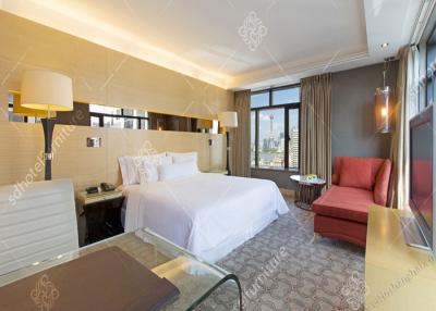 Cina Insiemi moderni della mobilia della camera da letto dell'hotel in compensato con rivestimento di Wilsonart HPL in vendita