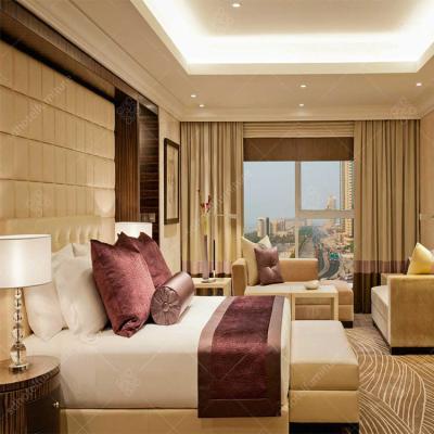 Cina La mobilia della camera da letto dell'albergo di lusso di cinque stelle mette l'impiallacciatura compensato/del MDF in vendita