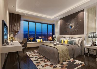 Cina Mobilia di legno dell'hotel dell'impiallacciatura del tek di progettazione moderna cinque stelle per l'insieme di camera da letto in vendita