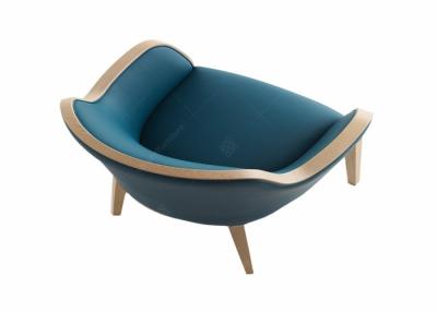 China Unique Shape Hotel Room Chair With Solid Wood Leg / Upholstered Fabric for sale