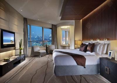 Cina La mobilia cinque stelle di legno dell'appartamento della camera da letto dell'hotel mette la lacca rispettosa dell'ambiente in vendita