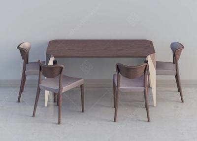 China Economic Commercial Restaurant Furniture Wooden Dining Table Set With Wooden Legs And Table Top for sale